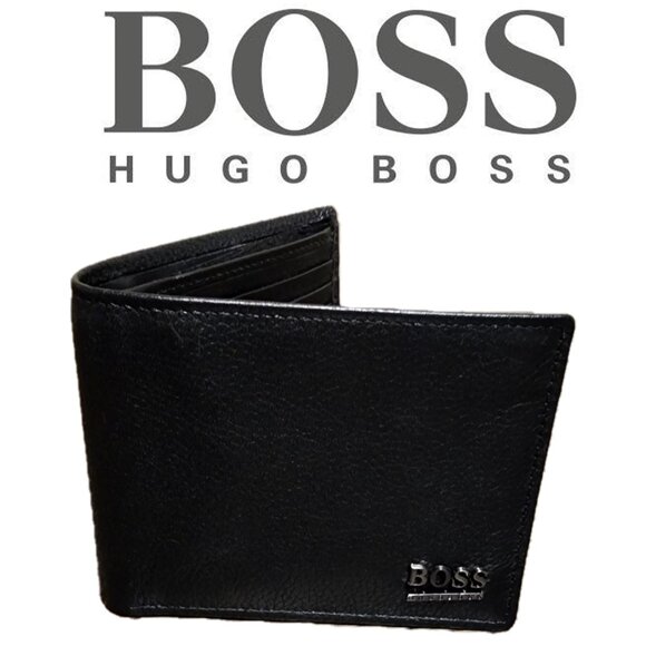 Hugo Boss | Bags | Hugo Boss Mens Pebbled Leather Bifold Wallet Nib ...